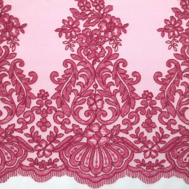 Tecido renda cordonê pink