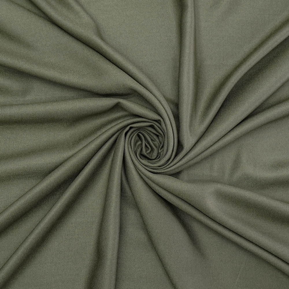 Tecido Viscose Twill Rayon Verde Oliva Escuro