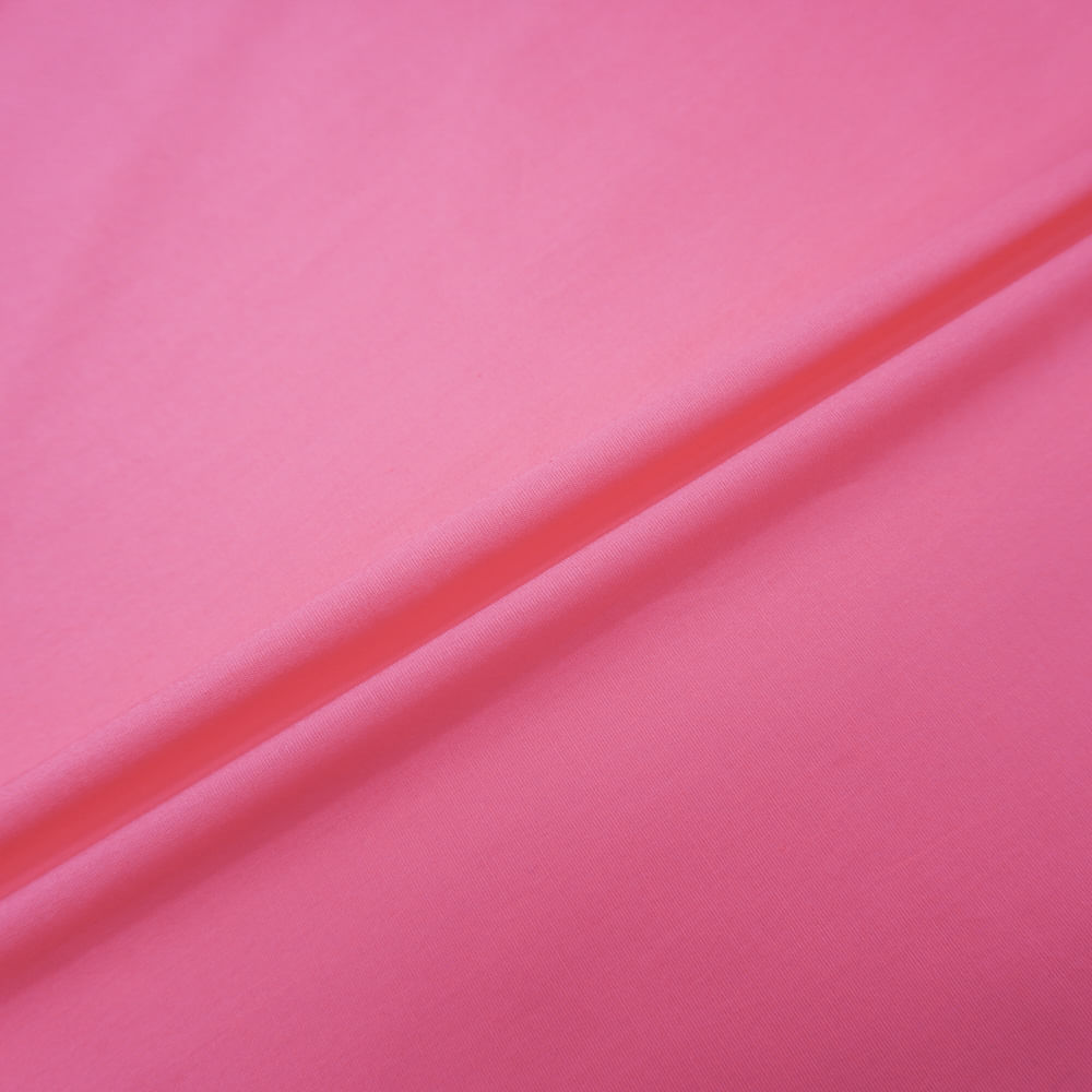 Tecido tricoline com elastano rosa chiclete