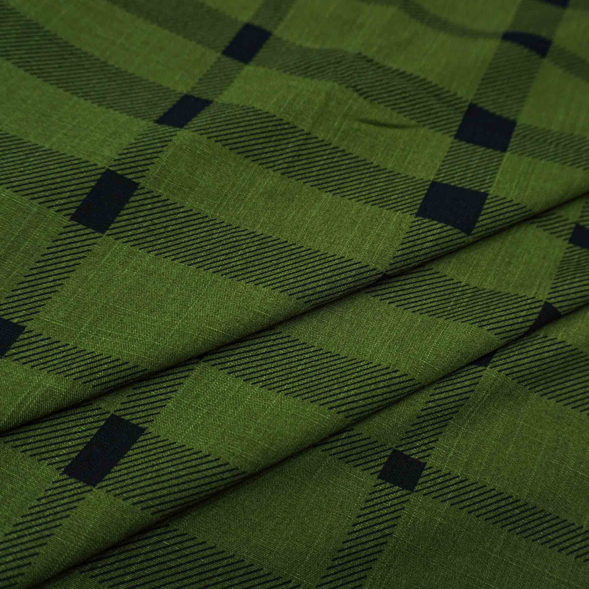 Tecido Viscose Estampado Verde Oliva