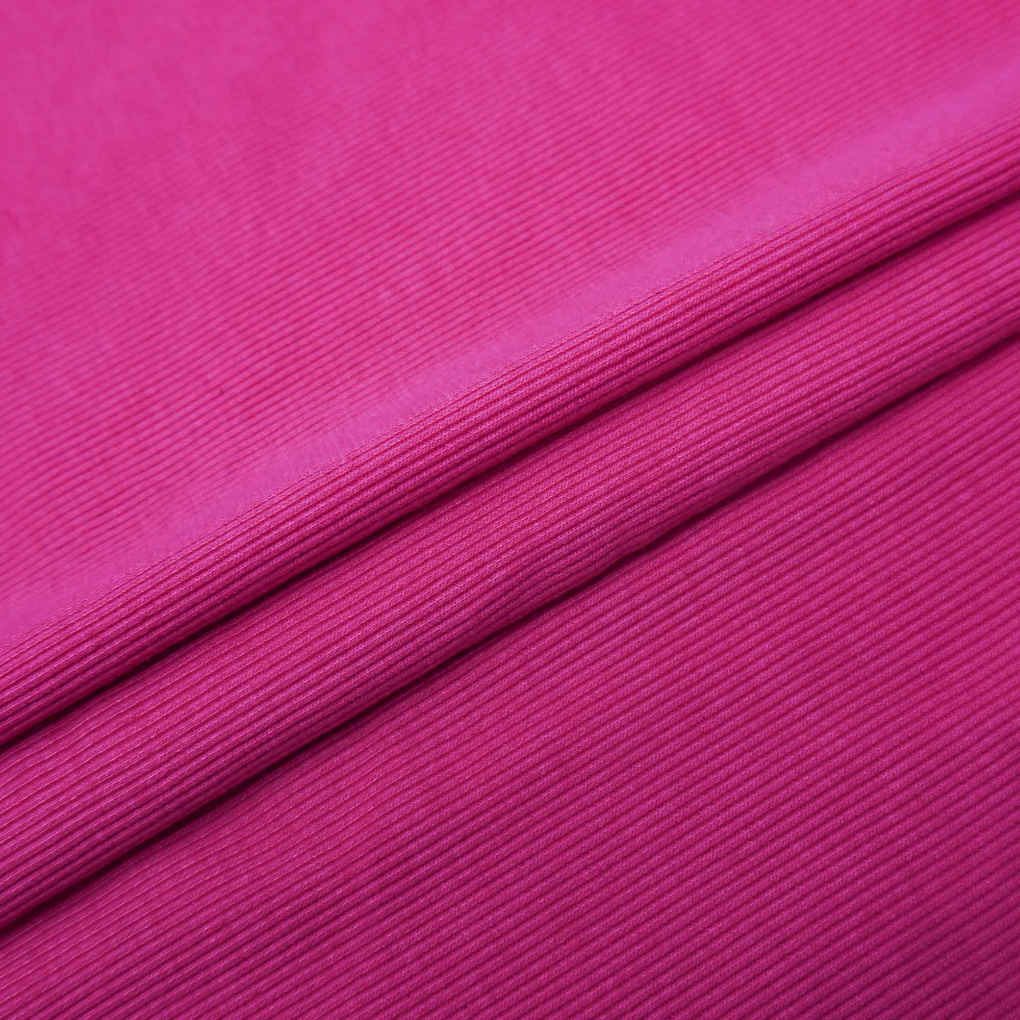 Tecido ribana (malha) rosa chiclete