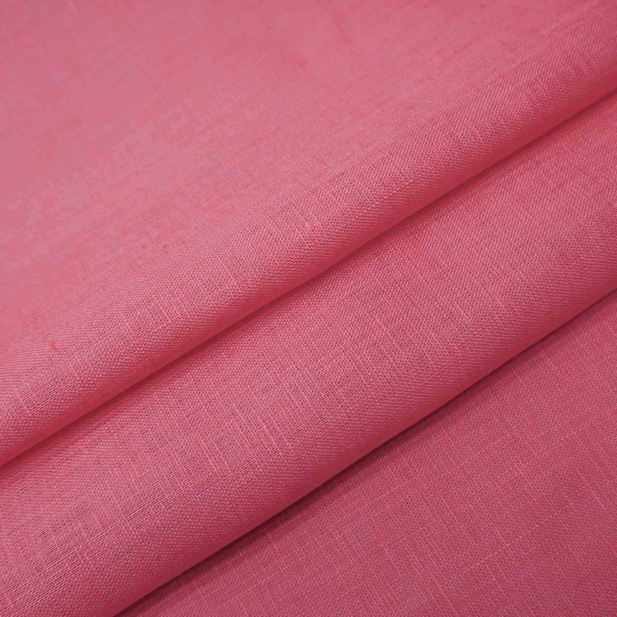 Tecido linho puro rosa coral