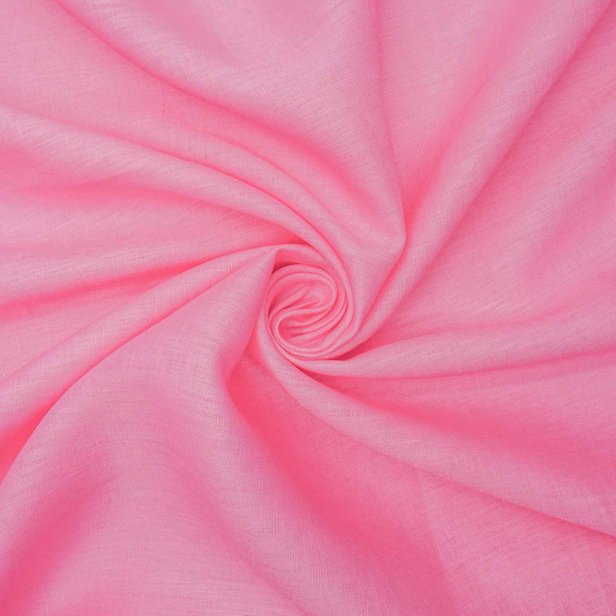 Tecido linho puro rosa chiclete