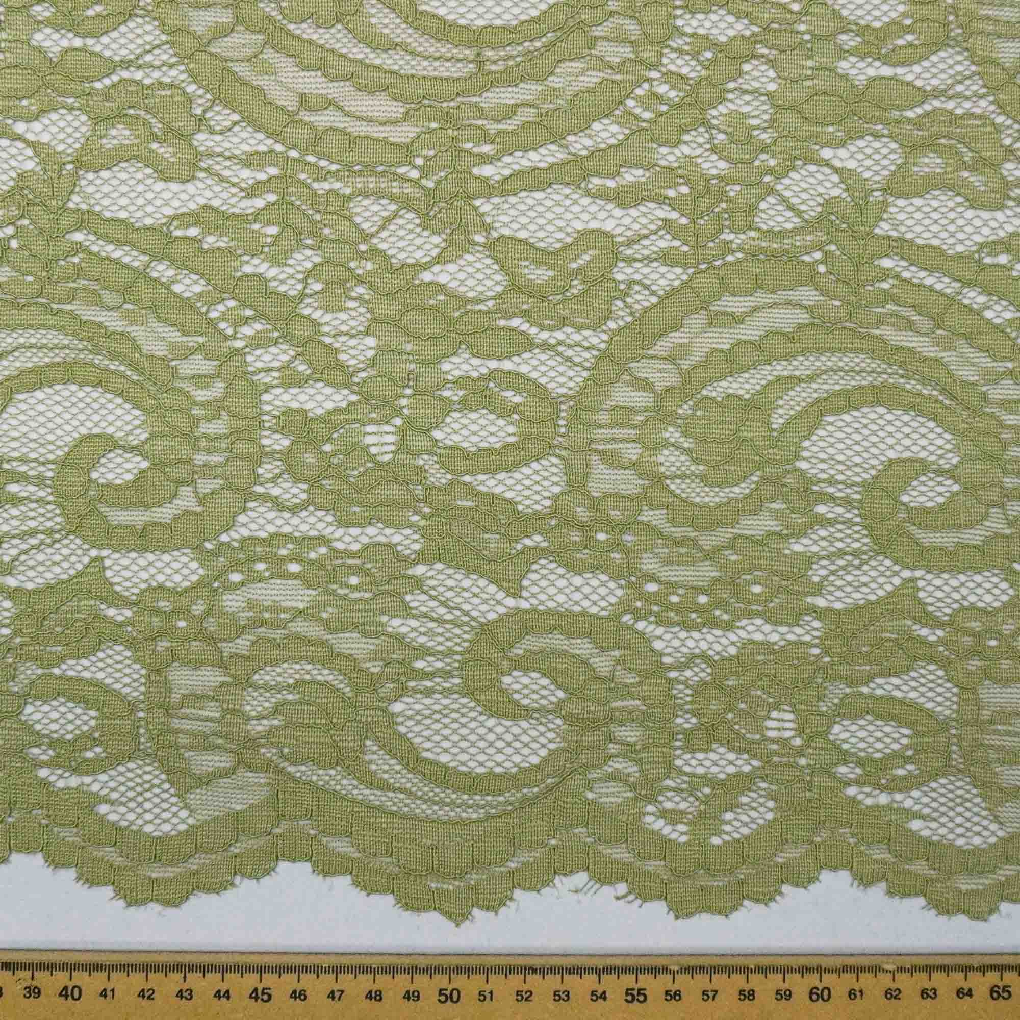 Tecido renda cordonê verde oliva