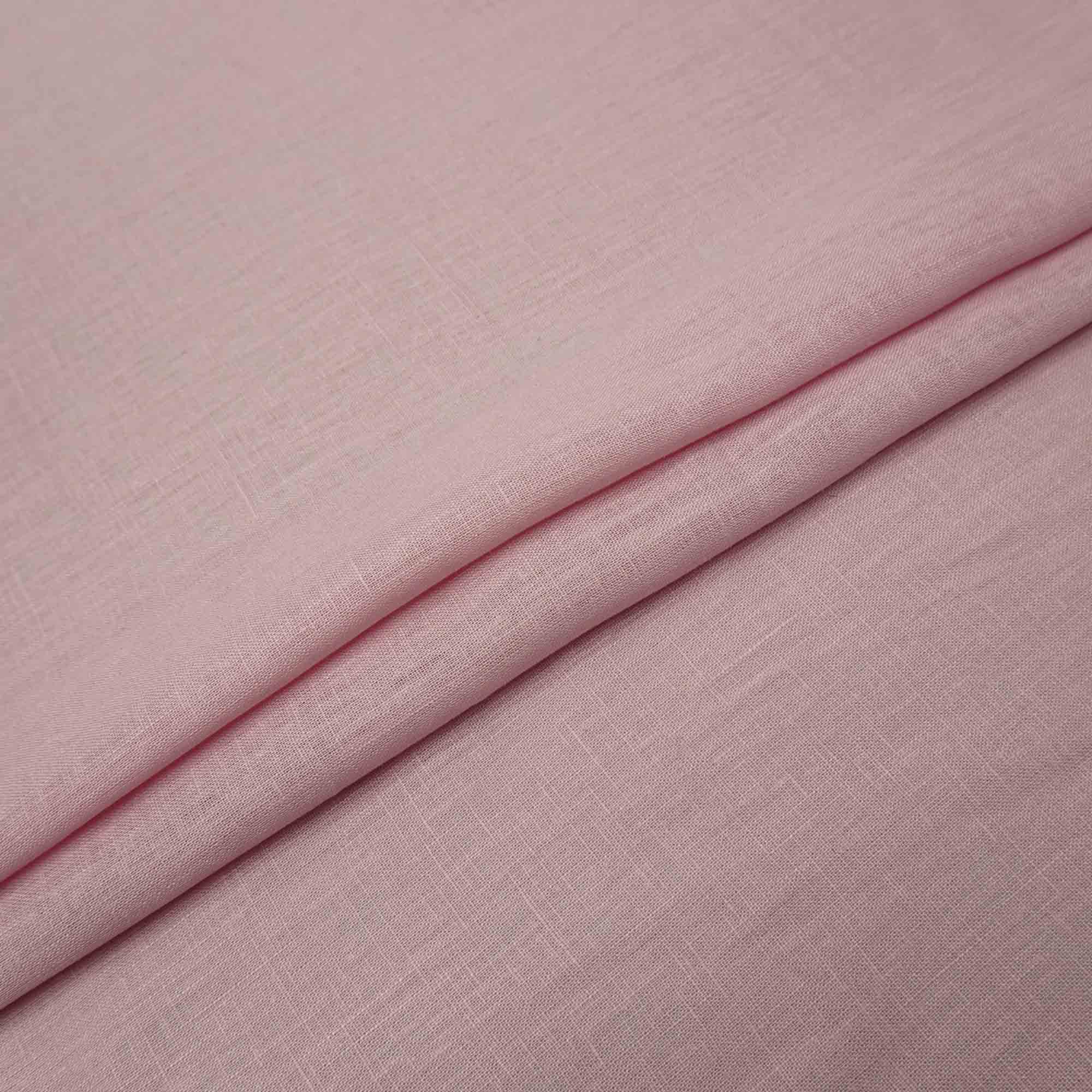 Tecido cambraia de linho puro rosa claro